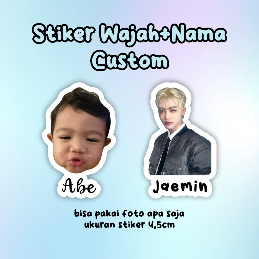 Jual Custom Stiker/Sticker Wajah/Muka dengan Nama Sendiri | Shopee ...