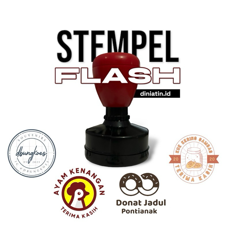 Jual Stempel Flash | Stempel Otomatis Media Kertas Dusbox | Shopee Indonesia