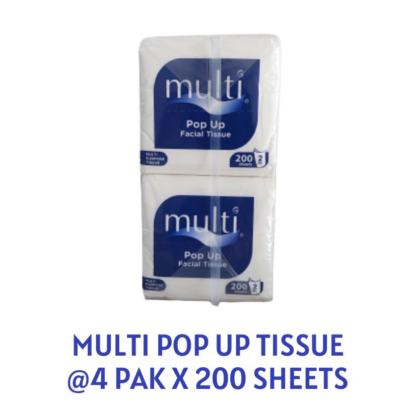 Jual Tissue Multi pop up @4 pak x 200's/Tisu pop up/ Tissue wajah pop ...