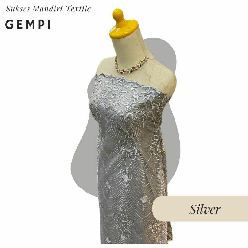 Jual [GEMPI] Brokat Lace Ombak Mahkota, Harga per 1/2 meter = 50 cm ...