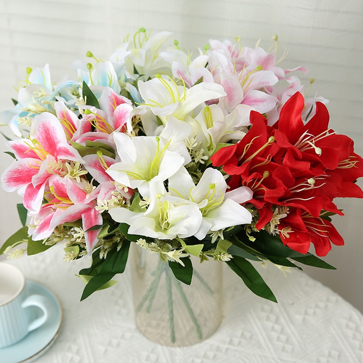 Jual Bunga Artifisial Lily Terompet Hiasan Buket Perlengkapan Hampers ...