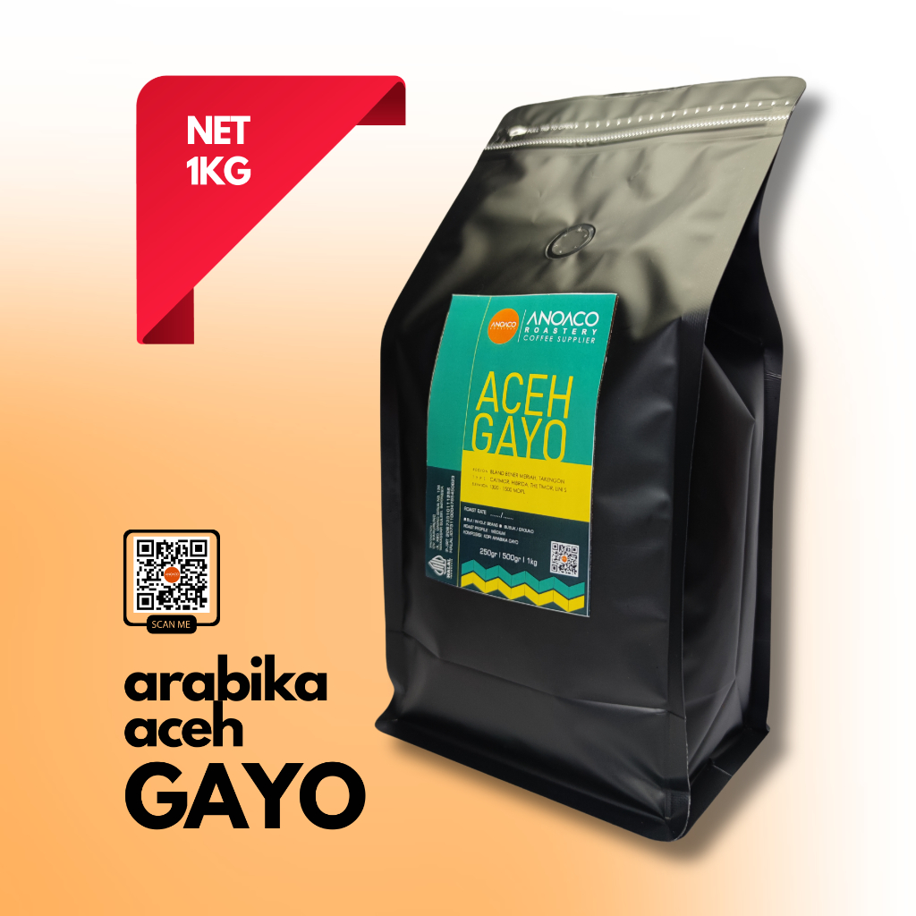 Jual ANOACO COFFEE ROASTERY KOPI ARABIKA ACEH GAYO 1000GR | Shopee ...