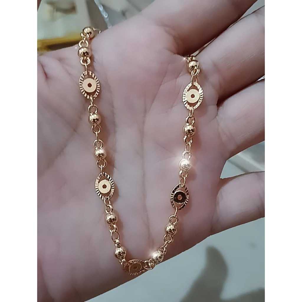 Jual GELANG TANGAN IMITASI SIMPLE BERLAPIS MAS 18K GELANG TANGAN WANITA ...