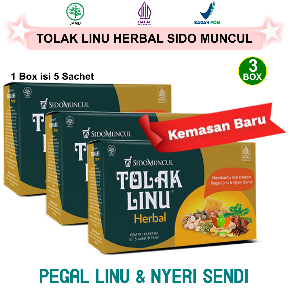 Jual TOLAK LINU HERBAL CAIR SIDOMUNCUL 3 BOX ( ISI 15 SACHET) JAMU OBAT ...