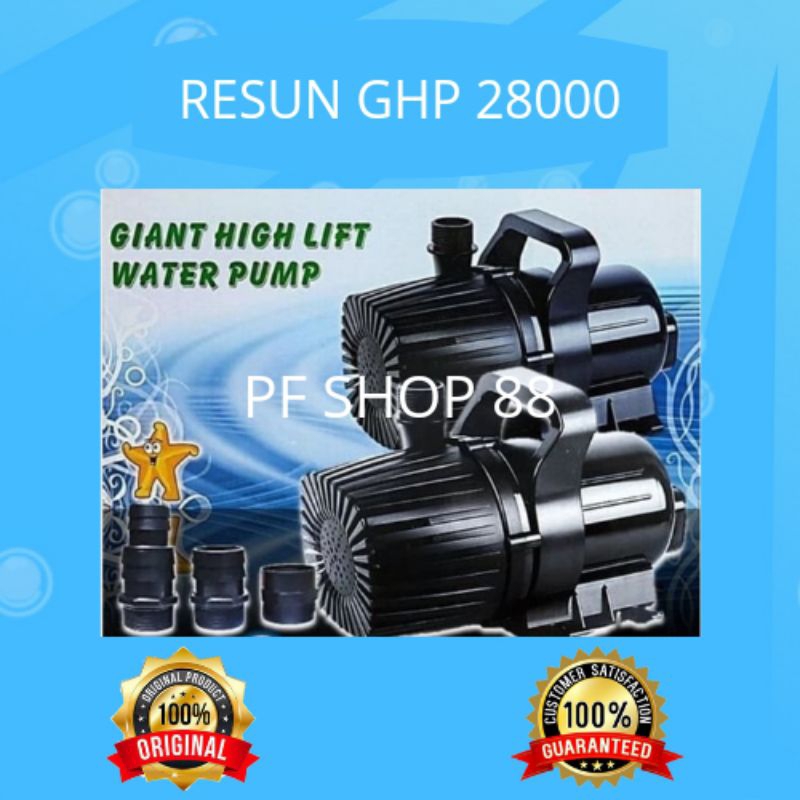 Jual RESUN GHP 28000 Pompa Celup Kolam Ikan Original | Shopee Indonesia