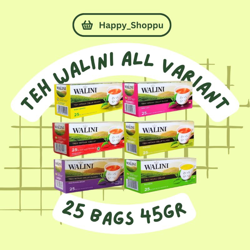 Jual Teh Walini Celup 25 Bags 45gr | Shopee Indonesia