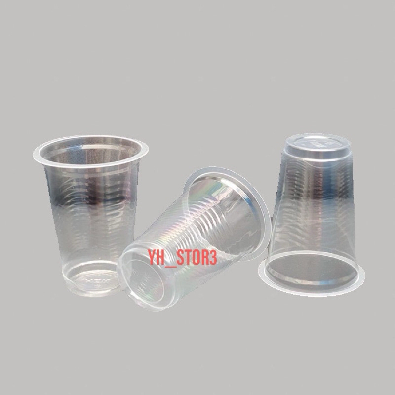 Jual Gelas Plastik Royal Bening Cup Aqua / Gelas Kopi / Gelas Ice Cream 130ML 160Ml 220Ml ...