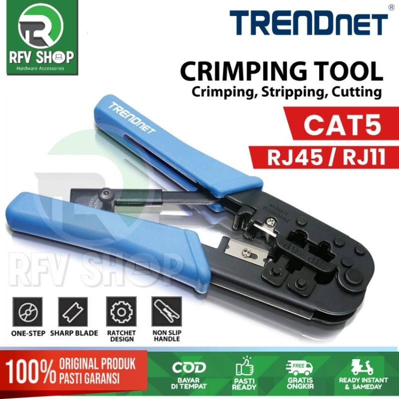 Jual TRENDnet TC-CT68 Crimping tool RJ45 RJ11 Tang Krimping CAT5 ...