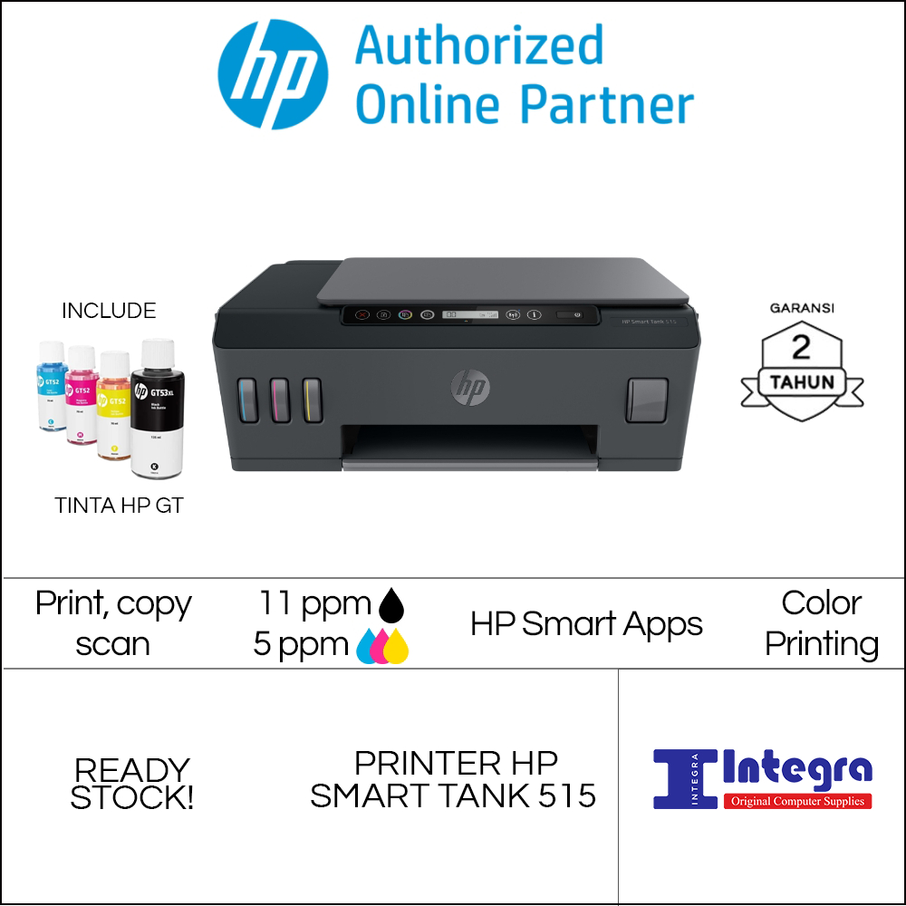 Jual Printer HP Smart Tank 515 All in One Garansi Resmi HP Indonesia HP ...