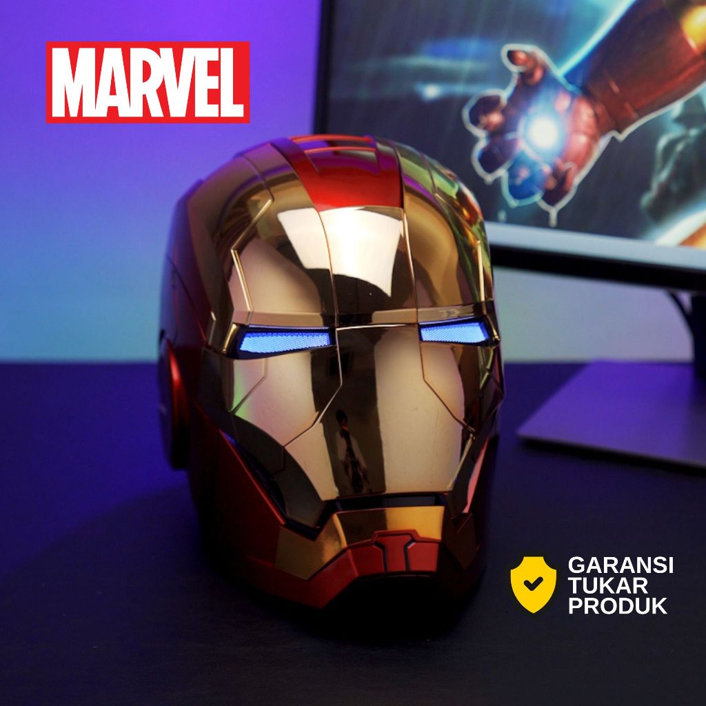 Jual IRON MAN MARK 5 HELMET MARVEL SUPERHERO 1/1 ( VOICE TOUCH REMOTE ...
