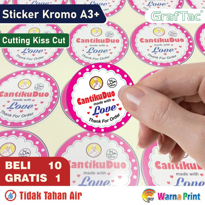 Jual Cetak Stiker Kromo A3+ (Print + Cutting) | Shopee Indonesia