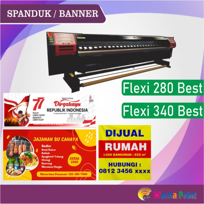 Jual Print Banner Cetak Spanduk Bahan Flexy 280 Gsm/ Korea 340 Gsm | Shopee Indonesia