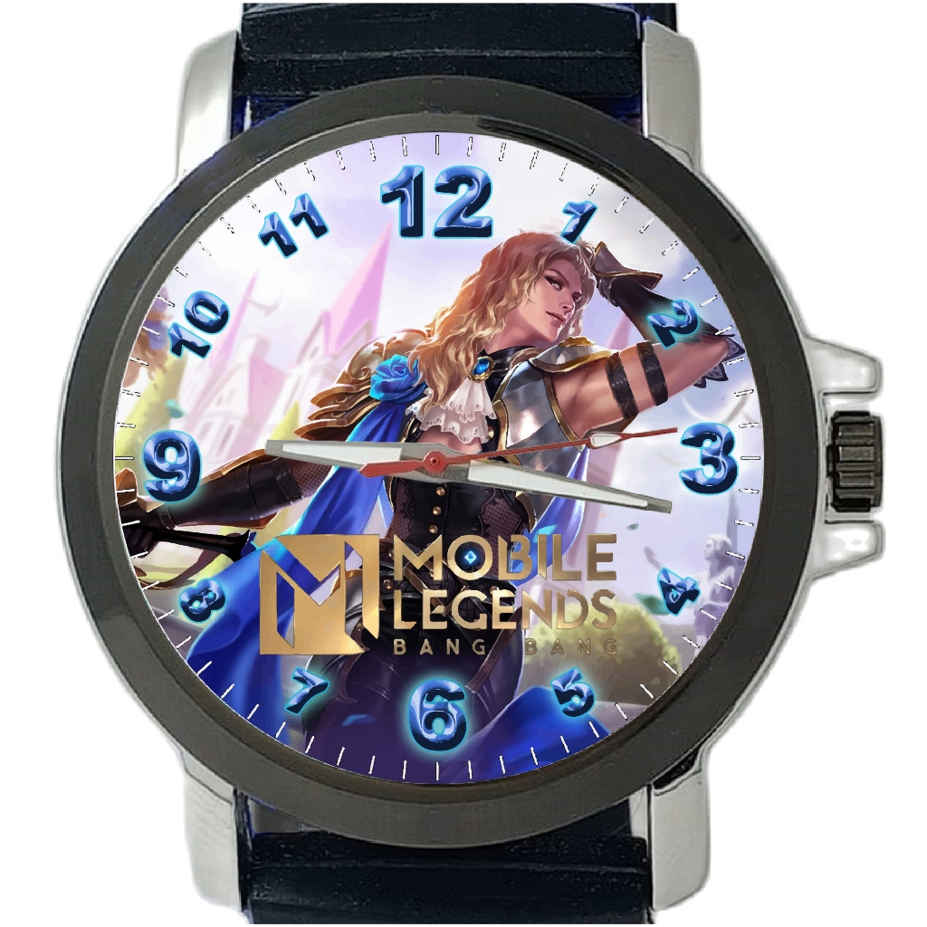 Jual Jam Tangan Anak MLBB Lancelot art 1 Analog strap rubber Custom ...