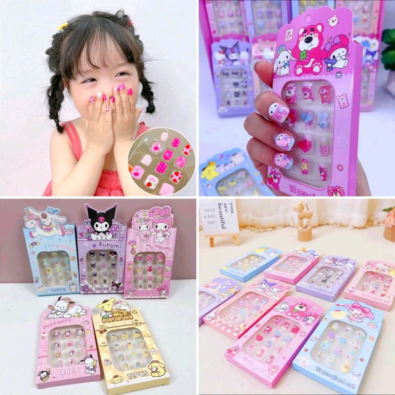 Jual Vania Kids99 Kuku Palsu Anak Nail Art Kuku Mainan Anak | Shopee ...