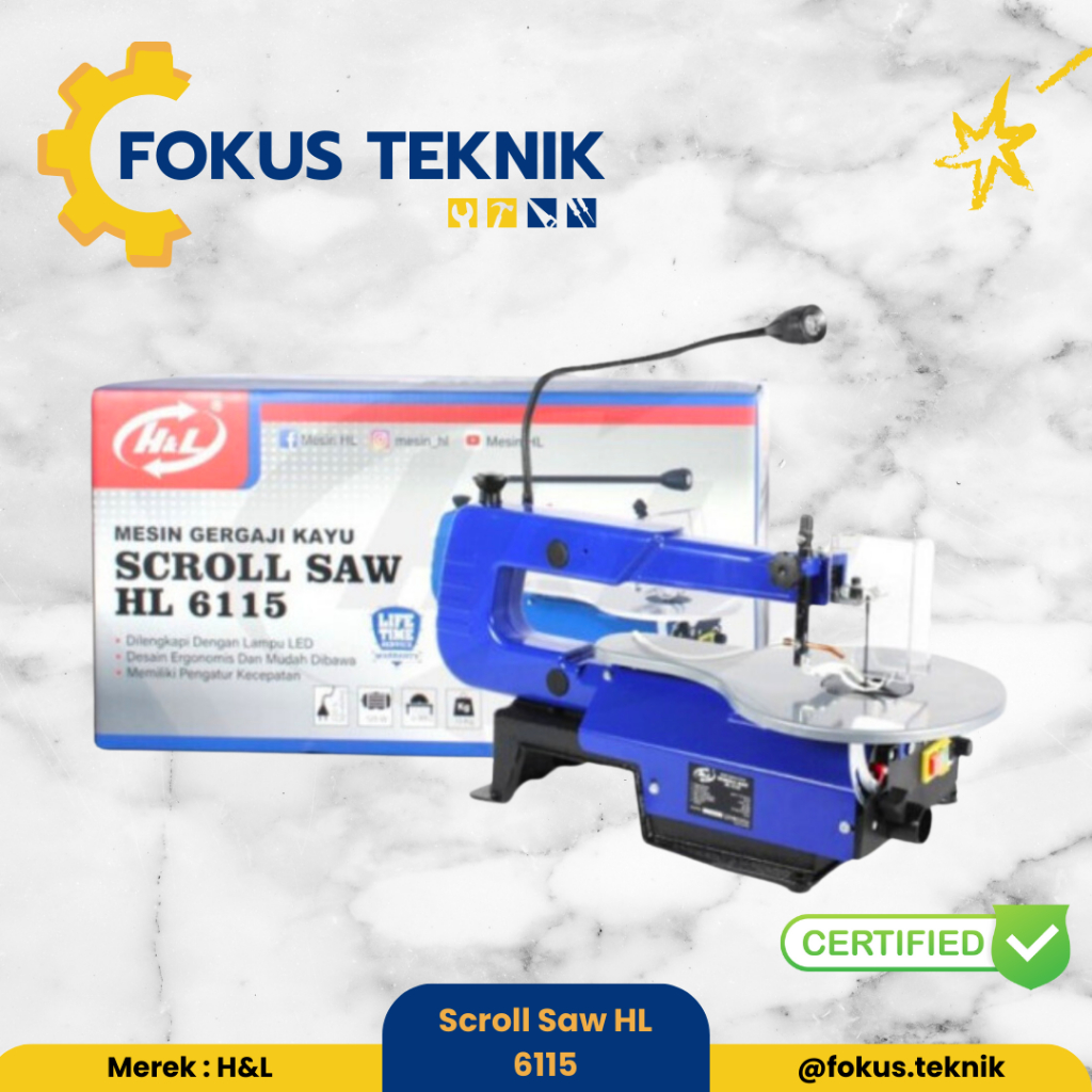 Jual Mesin Ukir Kayu / Mesin Gergaji Kayu / Scroll Saw HL 6115 | Shopee ...