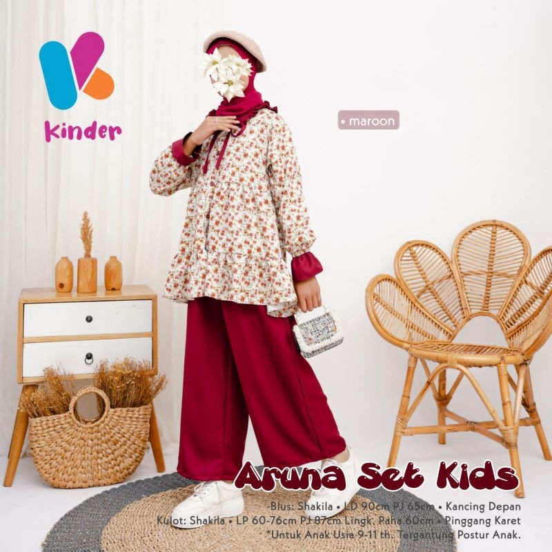 Jual NEW PRODUK BY KINDER KIDS ARUNA SET KIDS BLOUSE BAHAN SHAKILA ...