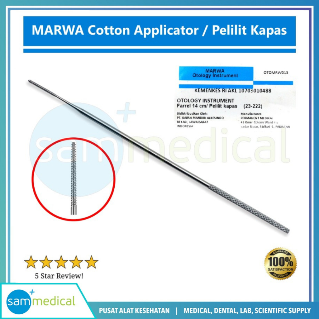Jual MARWA Cotton Aplicator / Pelilit Kapas / Farrel / Alat Lab / Coton ...