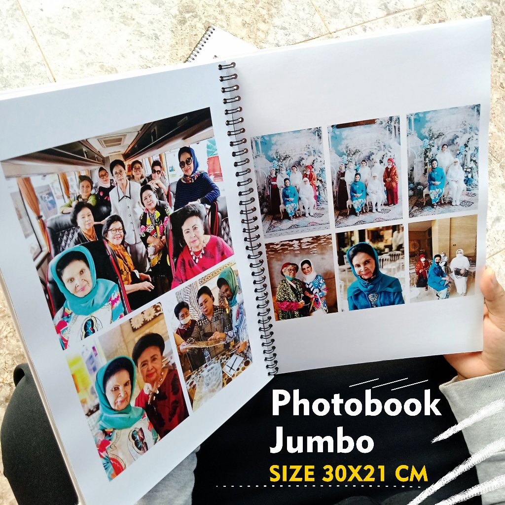 Jual Photobook Jumbo HARD COVER PREMIUM ukuran 30x21 cetak foto album ...