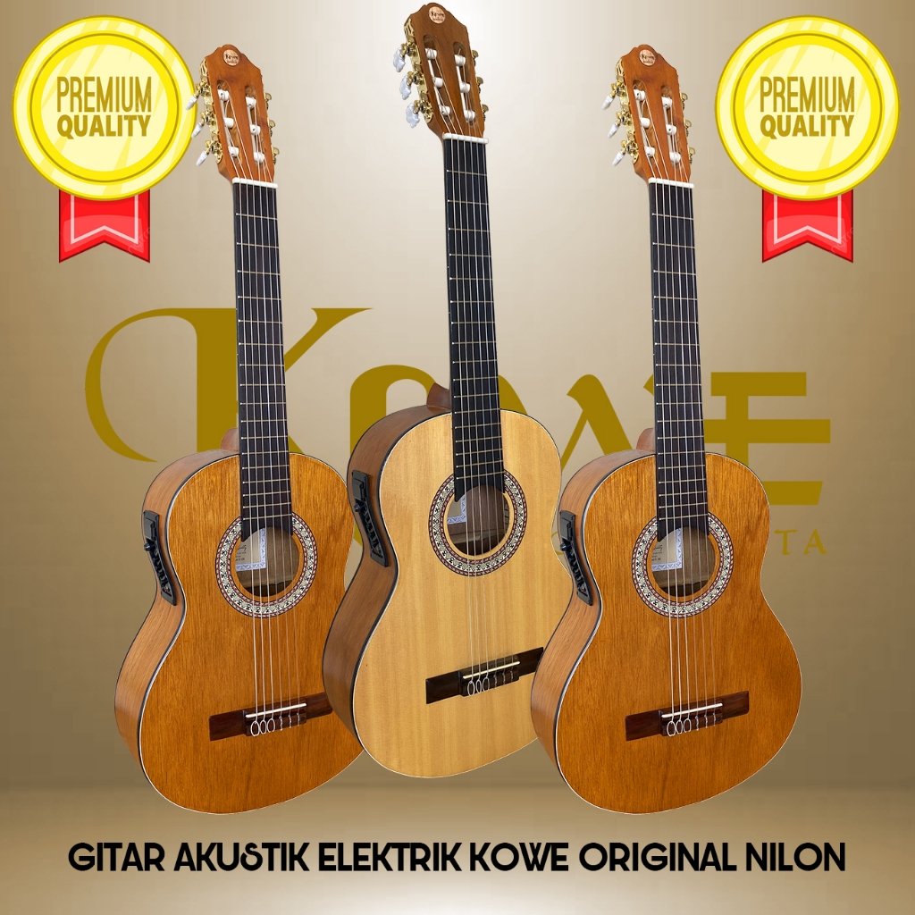 Jual Gitar 3/4 Merk Kowe Classic Akustik Elektrik Original EQ 7545R ...