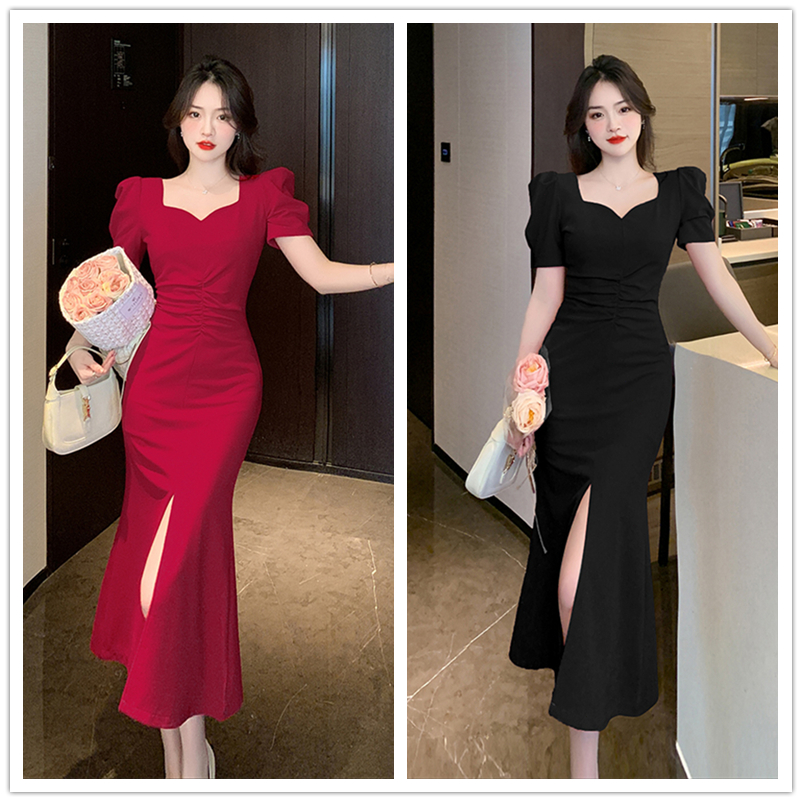 Jual FAN Rok setengah panjang memeluk pinggang lengan pendek gaya ...