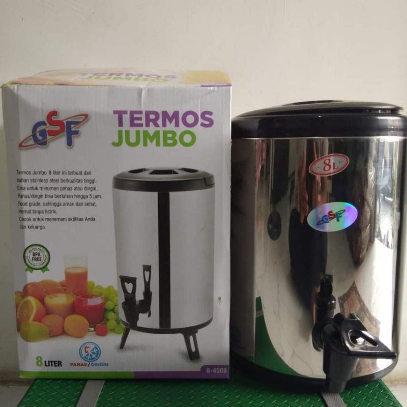 Jual THERMOS JUMBO / MILK TEA BUCKET GSF 8 LITER | Shopee Indonesia