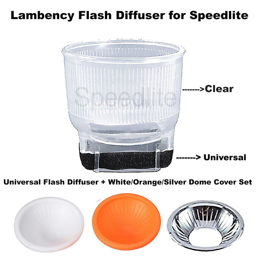Jual Universal Lambency Flash Diffuser, 1 set orange-chrome-white | Shopee Indonesia