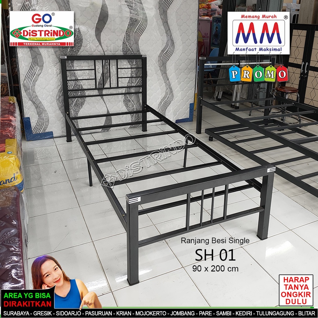 Jual Divan Besi / Ranjang Tempat Tidor Besi Single Bed Minimalis Kokoh ...