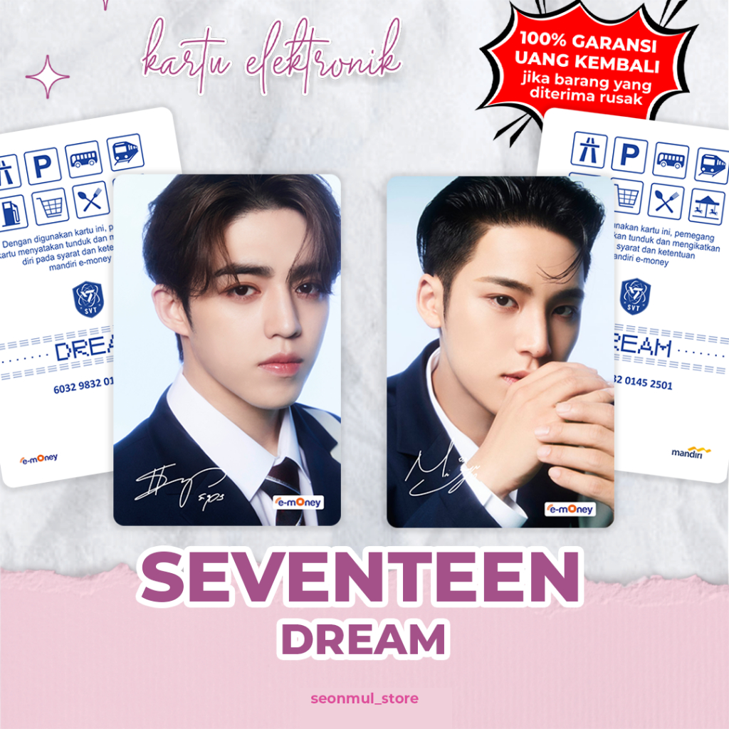 Jual SEVENTEEN DREAM EMONEY TAPCASH FLAZZ BRIZZI TAP CASH | Shopee ...