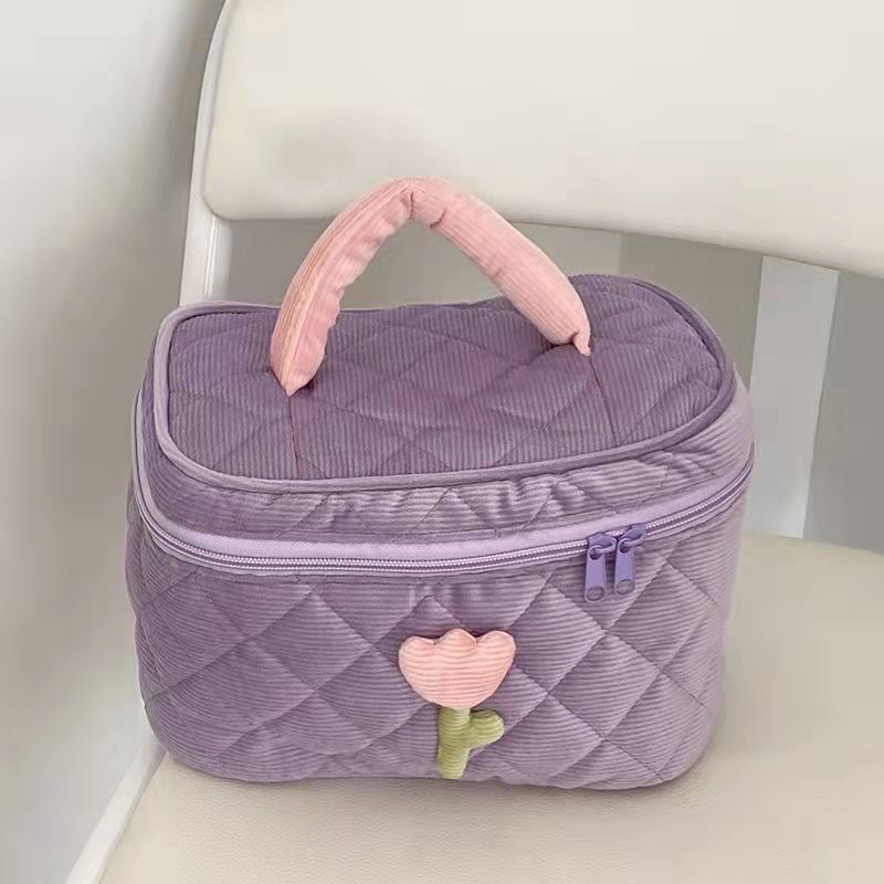 Jual Tulip Flower Handle Paste Tas Kosmetik ukuran jumbo travel pouch ...