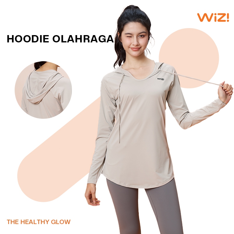 Jual WiZi Baju Atasan Olahraga Wanita T-Shirt Yoga Hoodie Olahraga Lengan Panjang Sport Kaos ...