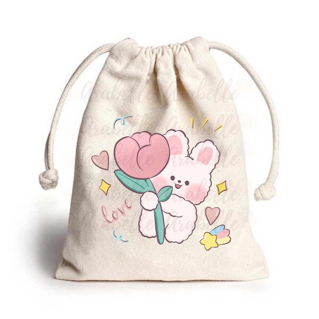 Jual Pouch Bergambar Cute Bunny/Kelinci/Pouch Lucu/Pouch/Pouch Kekinian ...