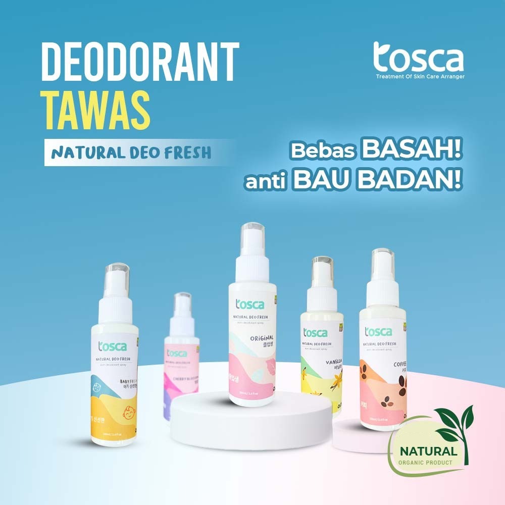 Jual DEODORANT TAWAS SPRAY / NATURAL DEO FRESH 100ML TOSCA DEODORAN ...