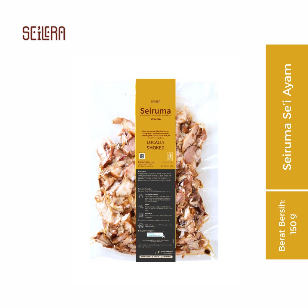 Jual SEIRUMA 150 gr - Sei Ayam / Ayam Asap + Sambal Luat by Seilera ...