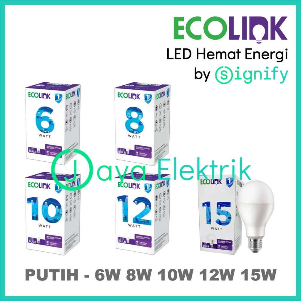 Jual ECOLINK Lampu LED Bulb 4W 5W 7W 9W 11W 15W 19W Putih - Bohlam 4 5 7 9 11 15 19 W Watt Hemat ...
