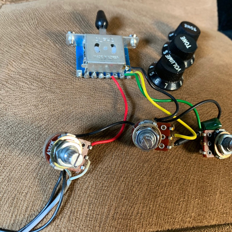 Jual wiring set stratocaster potensio set strato hss dan sss 250k ...