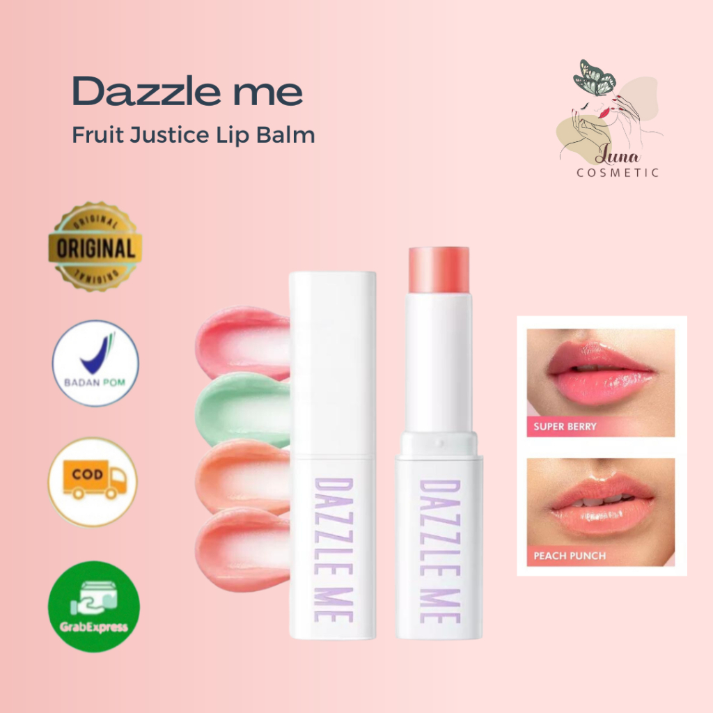 Jual DAZZLE ME Fruit Justice Lip Balm - Moisturizing Hydrating Cracked ...