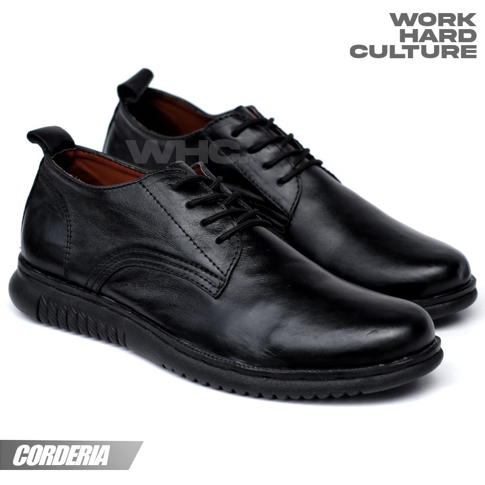 Jual Sepatu Formal Pantofel Kerja Pria Casual Hitam Kulit Asli | Shopee Indonesia