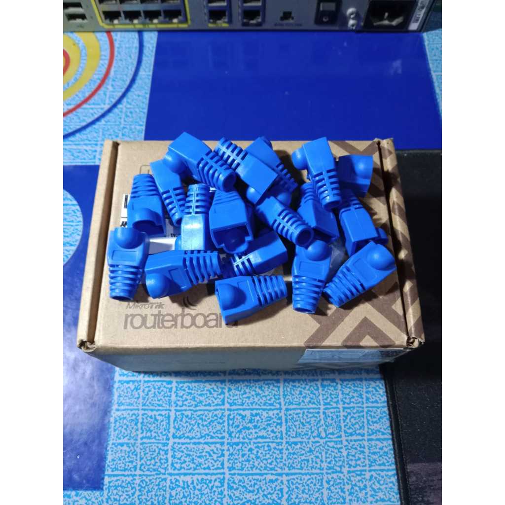 Jual PLUGBOOT LAN RJ45 WARNA BIRU SATUAN | Shopee Indonesia