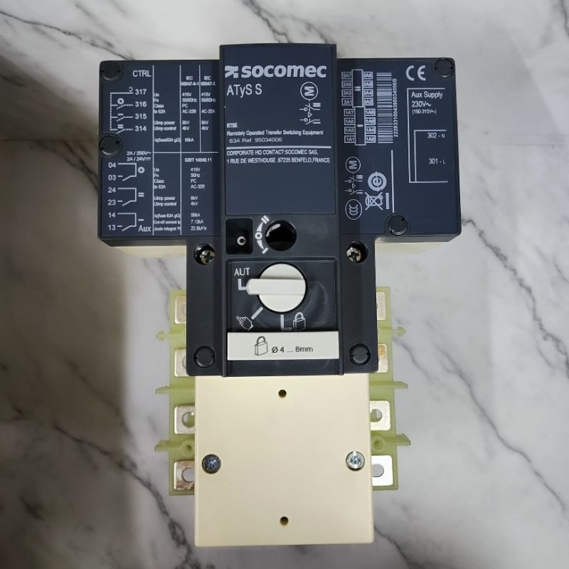 Jual ATYS S63 4P 63A SOCOMEC MOTORIZED/ OTOMATIS CHANGE OVER SWITCH ...