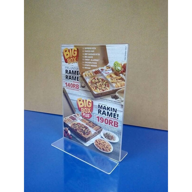 Jual AKRILIK TEMPAT BROSUR / TENT HOLDER / TENT CARD AKRILIK DISPLAY ...