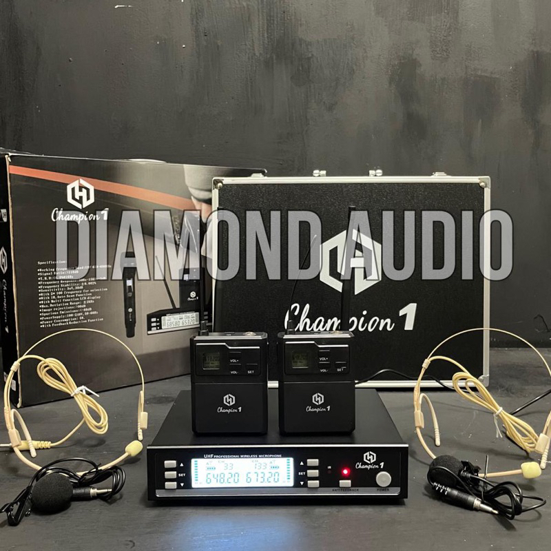 Jual mic wireless hardwell champion 1 headset jepit original free koper ...