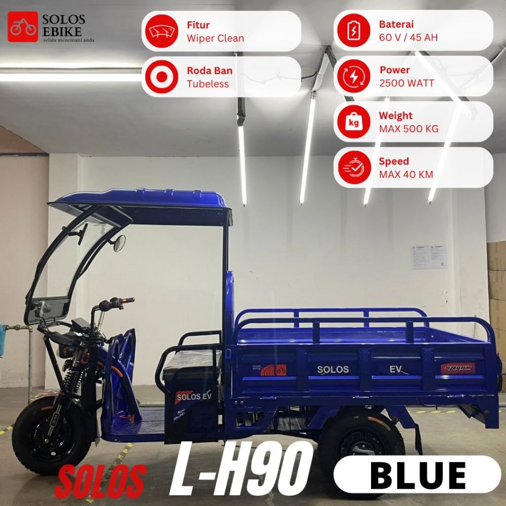 Jual SEPEDA MOTOR LISTRIK RODA 3 SOLOS EV LH90 MOTOR BOX BERGARANSI ...