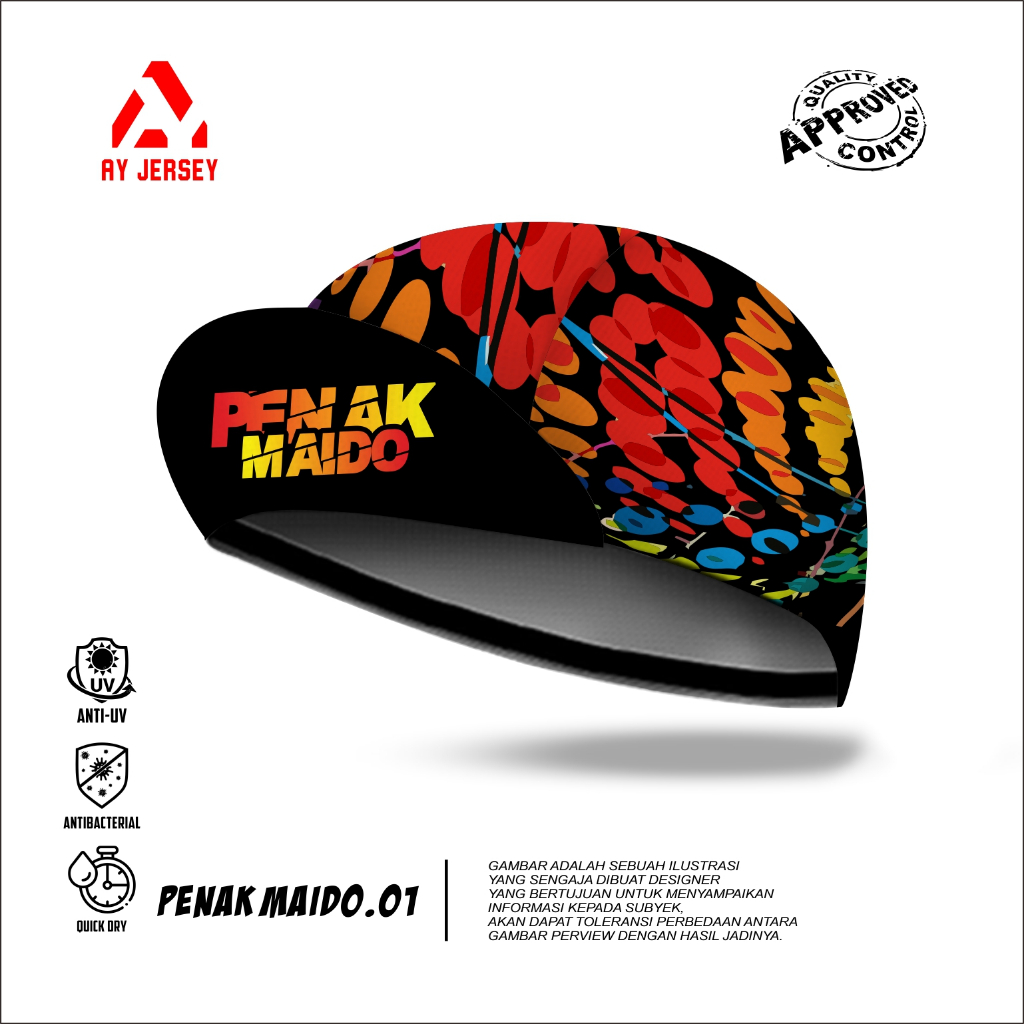 Jual CYCLING CAP PENAK MAIDO (TOPI SEPEDA) | Shopee Indonesia