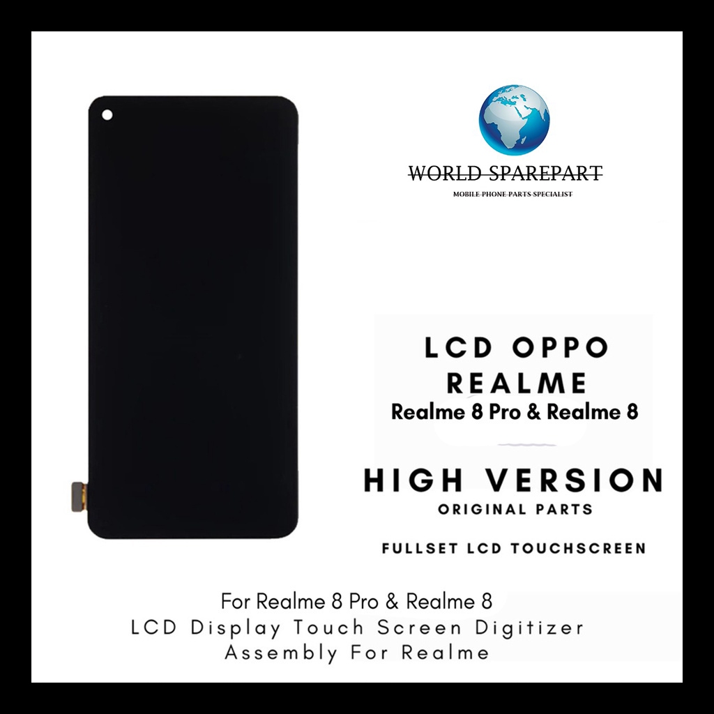 Jual LCD Oppo Realme 8 Pro / Realme 8 4G Non Fingerprint Original 100% ...
