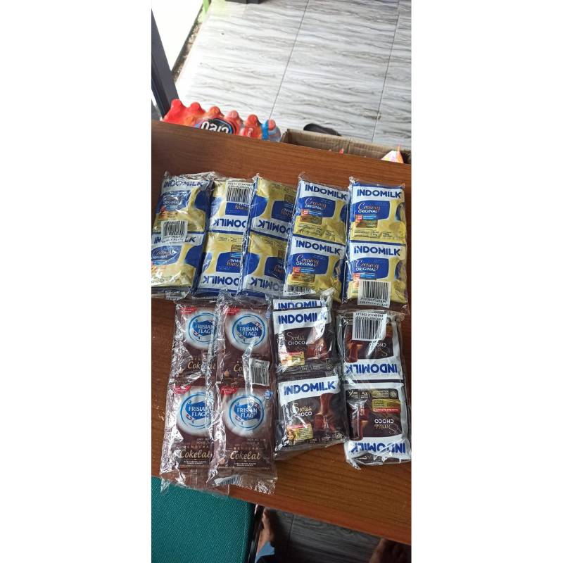 Jual indomilk saset isi 6 putih coklat - skm indomilk sachet | Shopee ...
