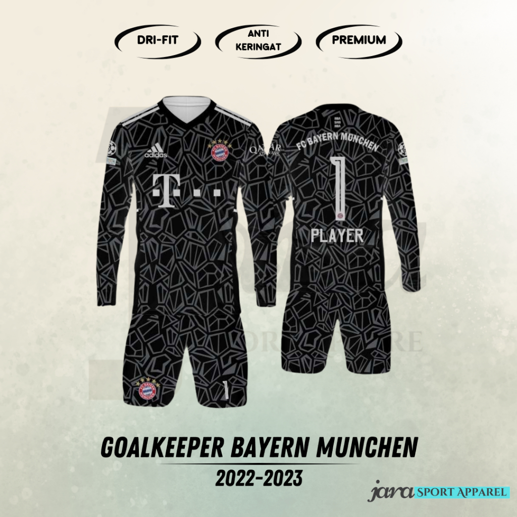 Jual Jersey BAYERN MUNCHEN KIPER 2022 2023 Jersey Bola Desain Full ...