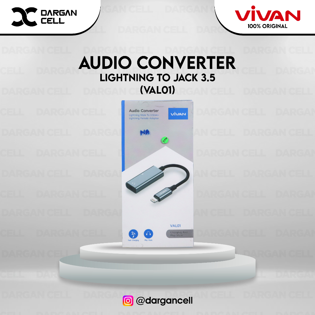 Jual VIVAN Converter VAL01/VAL02 Splitter Lightning to Jack AUX / Type C - Port Jack 3.5mm ...