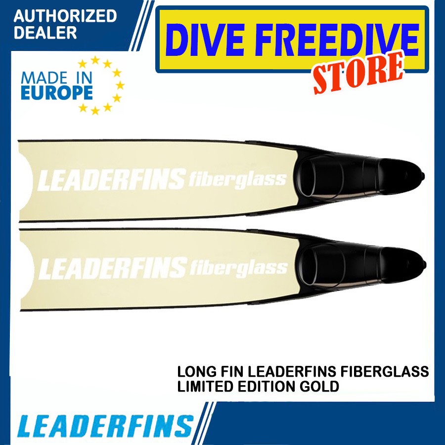 Jual Long Fin Leaderfins Pure Carbon Fiberglass Limited Edition Gold ...