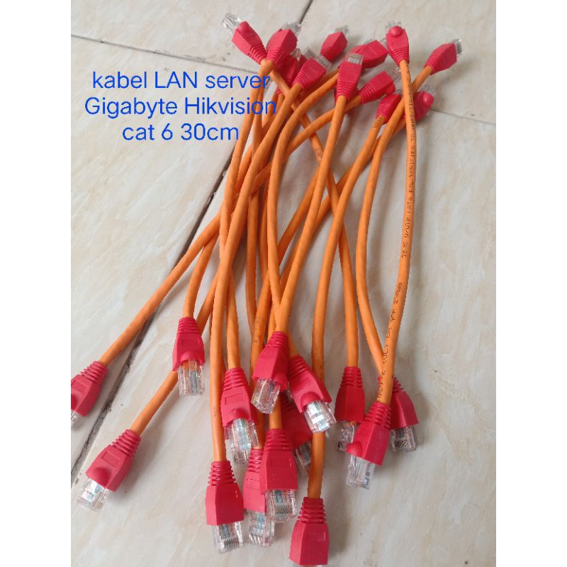 Jual kabel LAN server gigabyte Hikvision cat 6 panjang 30cm | Shopee ...