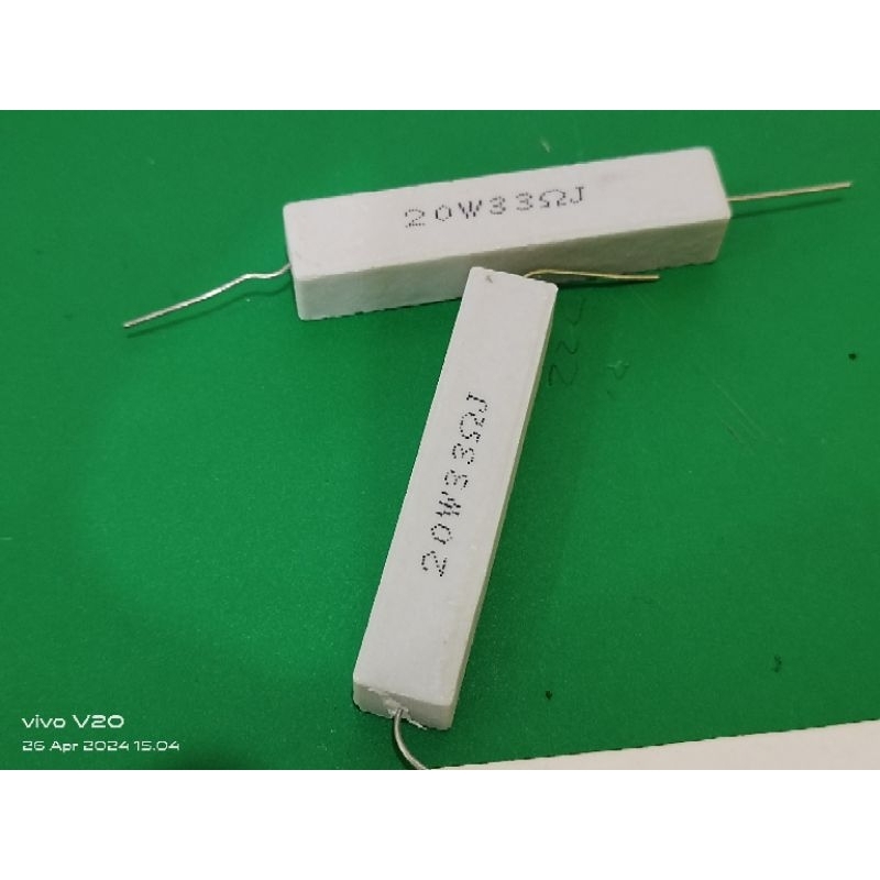 Jual Resistor 20w 33r resistor kapur 20 watt 33 ohm | Shopee Indonesia